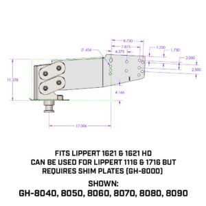 GEN-Y Hitch GH-8060 Executive Torsion-Flex King Pin Fifth Wheel Box, 3.5K - 5.5K Pin Weight, 30K Towing - Check Fitment Chart