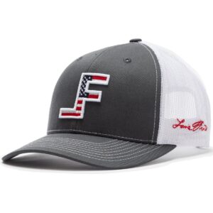 lane frost men's courage flag logo ball cap charcoal one size