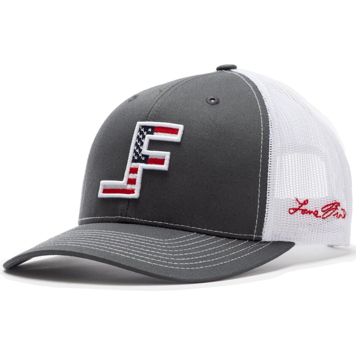 Lane Frost Men's Courage Flag Logo Ball Cap Charcoal One Size