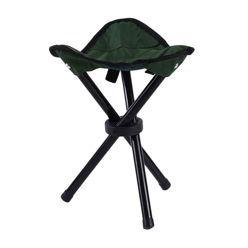 Firecolor Portable Triangle Chair Three Legged Stool Outdoor Hiking Fishing Folding Stool Accessories,Green