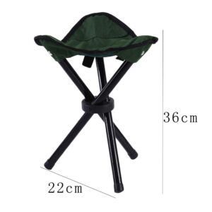 Firecolor Portable Triangle Chair Three Legged Stool Outdoor Hiking Fishing Folding Stool Accessories,Green