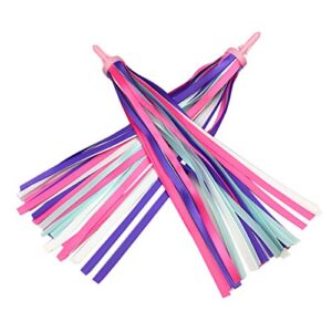 platt kid's bicycle handlebar streamers colorful ribbons tassel for girls boys bicycle handlebar scooter handgrip (purple 1pair)