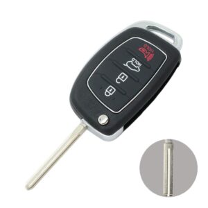 segaden replacement key shell compatible with hyundai santa fe ix45 4 button keyless entry remote flip key case fob pg180d