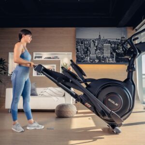 Elliptical Machine: 2023 E25 Elliptical Gym Equipment for Home and Studio, Exercise Equipment with 7.5" LCD Display, Tablet Holder, Adjustable Resistance, Power Incline and Heart Rate Monitoring (E25)