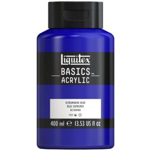 liquitex basics acrylic paint, 400ml (13.5-oz) bottle, ultramarine blue