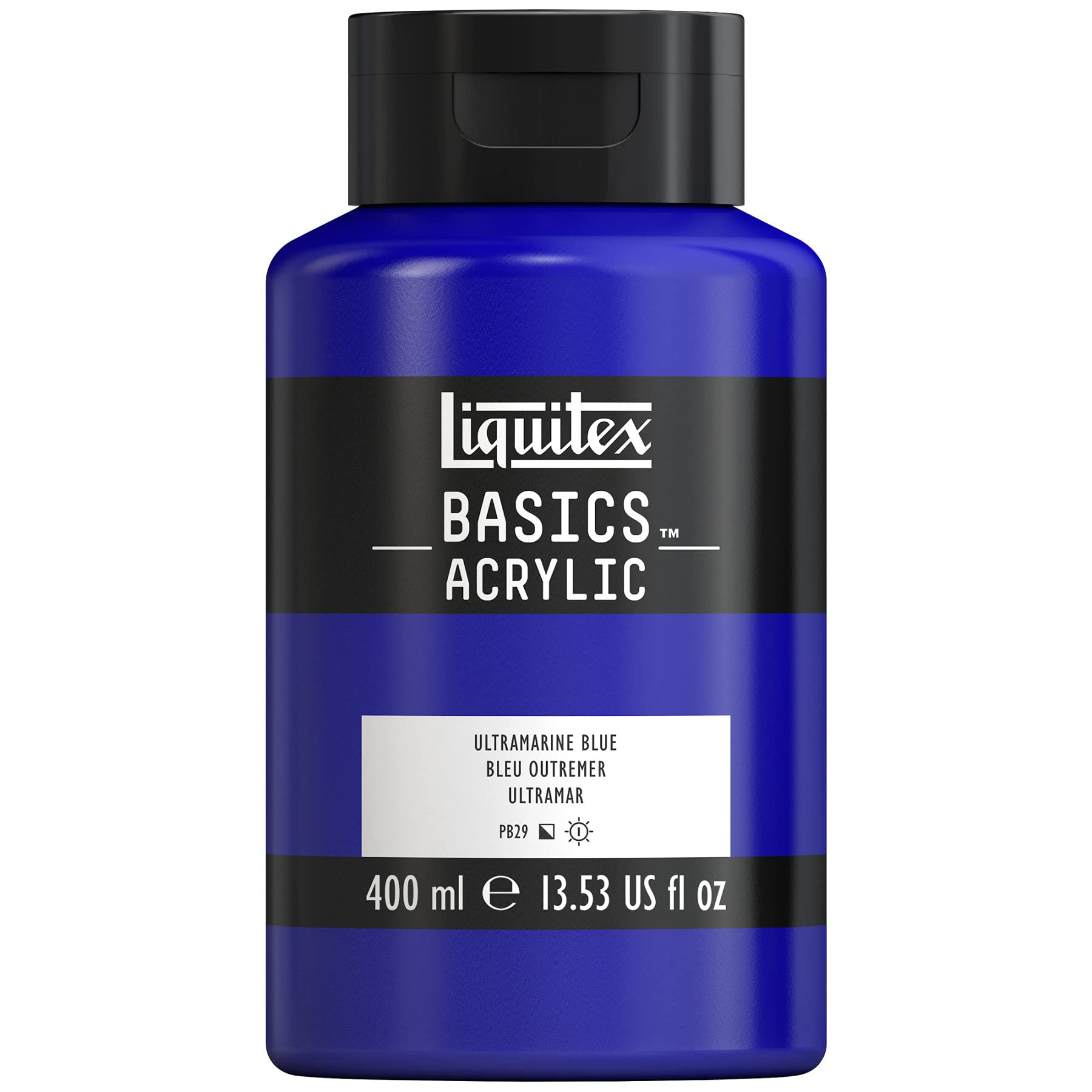 Liquitex BASICS Acrylic Paint, 400ml (13.5-oz) Bottle, Ultramarine Blue