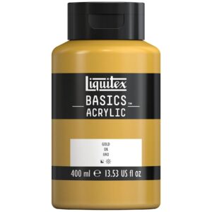 liquitex basics acrylic paint, 400ml (13.5-oz) bottle, gold