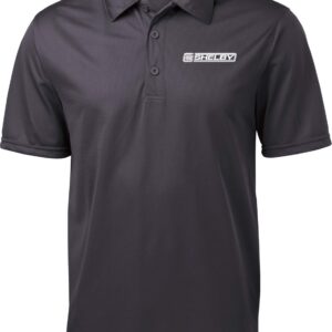 Ford Mustang Shelby Crest Pocket Print Textured Polo, Iron Grey Small