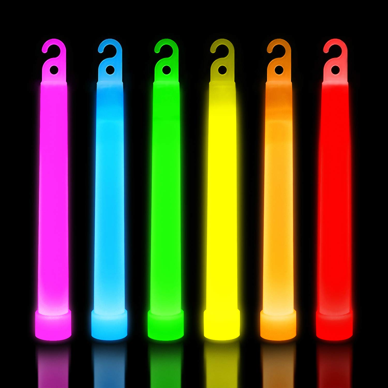 30 Ultra Bright Glow Sticks in Bulk - Multi Use Glowsticks for Parties, Camping, Emergency Light and Survival Kit with 12 Hours Duration (Multi Color)