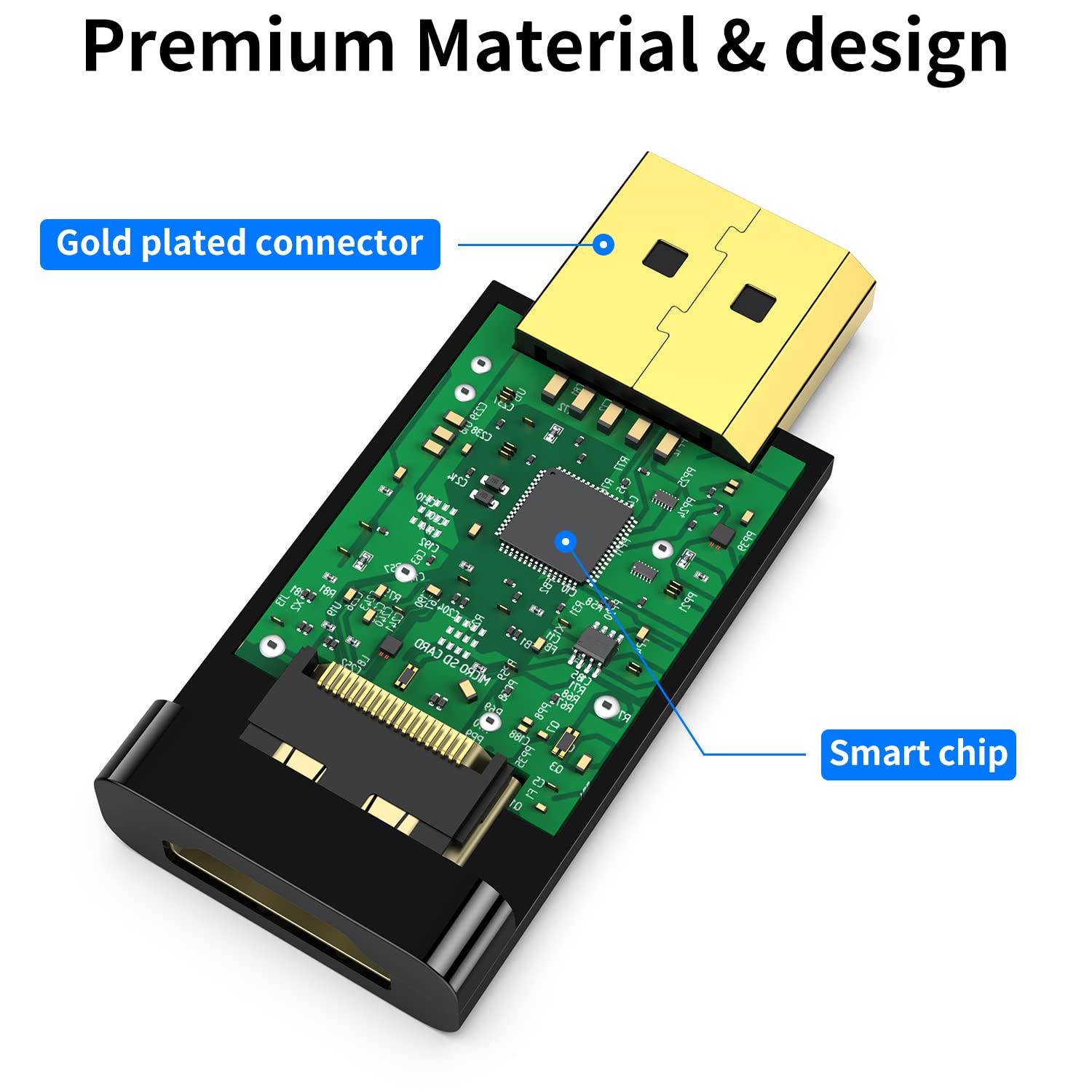 KUXIYAN DP to HDMI Adapter, 1080P Gold Plated Displayport to HDMI Converter Male to Female Black (1080P)