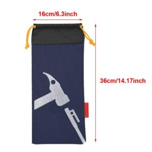 Tent Hammer Bag Outdoor Tent Accessories Storage Bag Pack Tent Pegs Nails Hammer Tool Pouch (Blue)