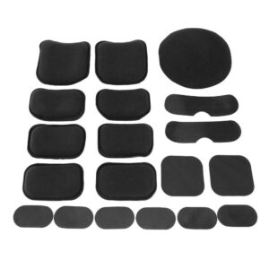 19pcs/set eva foam helmet pads soft and helmet protective pads foam pad replacement accessories compatible with motorcycle ycle (black)