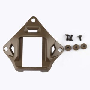 Tactical Helmet NVG Mount Shroud Steel Sports Camera Bracket Base for ACH MICH OPS-Core Fast Helmet (Tan)