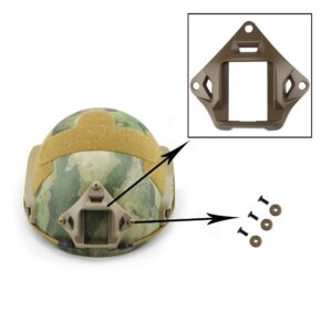 Tactical Helmet NVG Mount Shroud Steel Sports Camera Bracket Base for ACH MICH OPS-Core Fast Helmet (Tan)