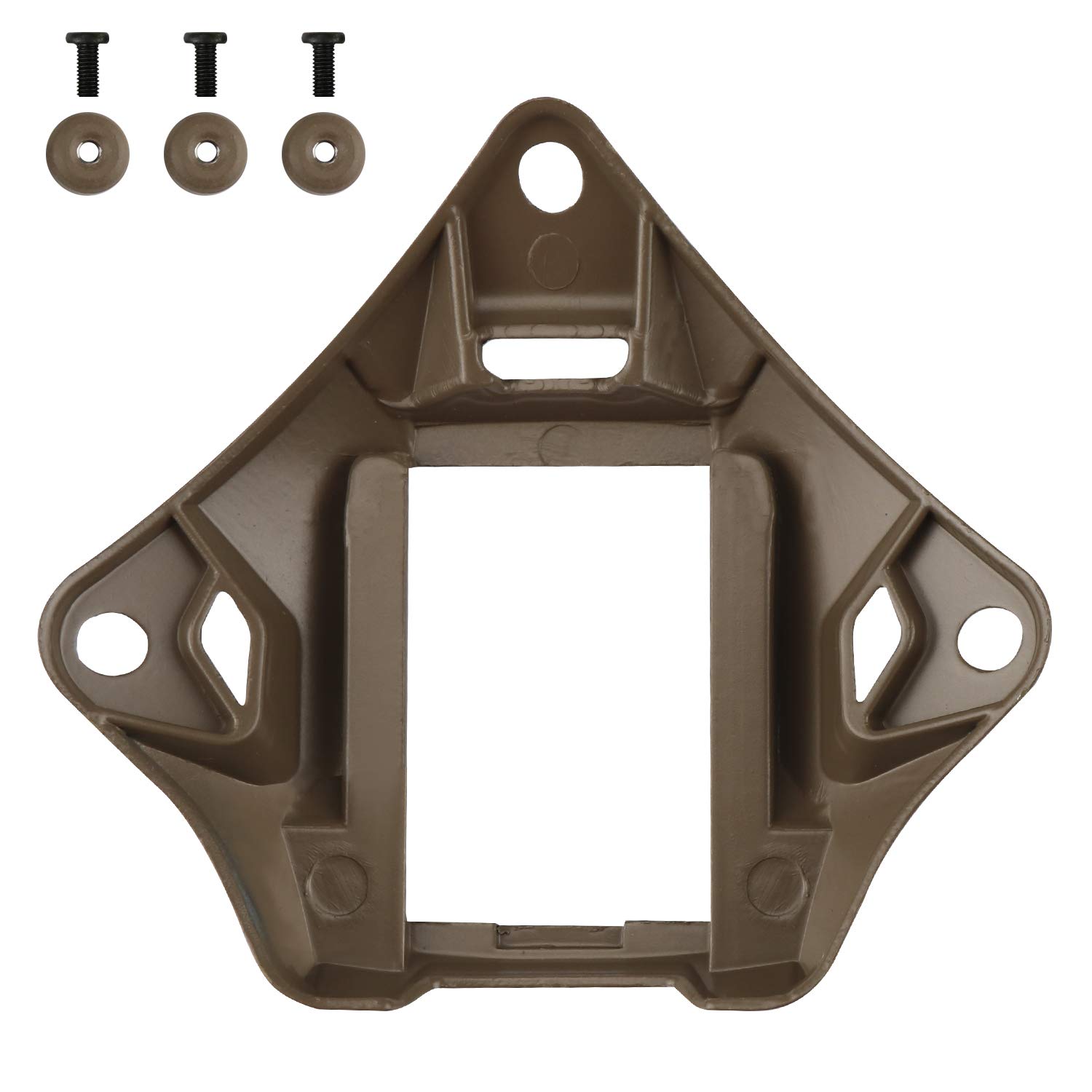 Tactical Helmet NVG Mount Shroud Steel Sports Camera Bracket Base for ACH MICH OPS-Core Fast Helmet (Tan)