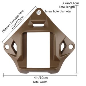 Tactical Helmet NVG Mount Shroud Steel Sports Camera Bracket Base for ACH MICH OPS-Core Fast Helmet (Tan)