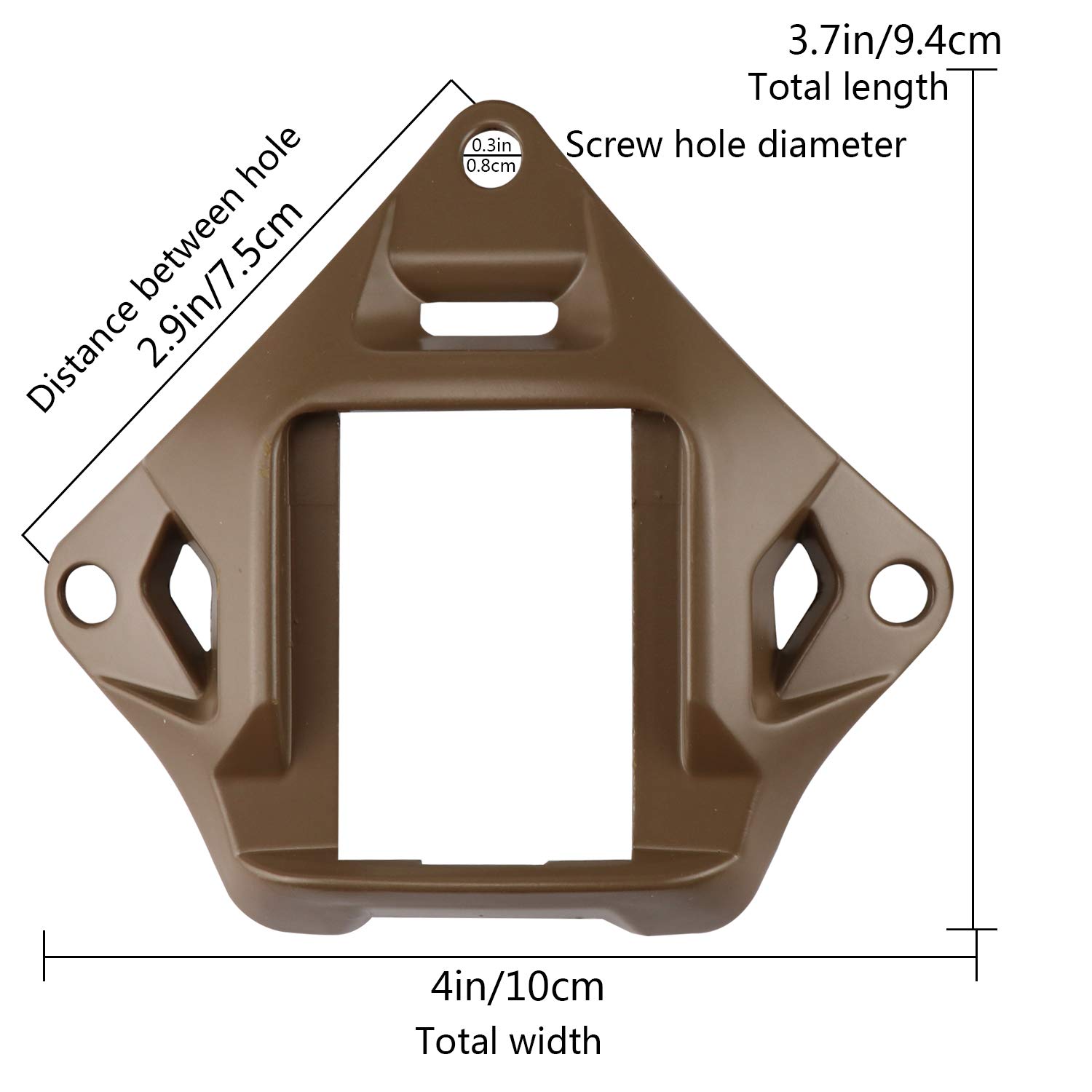 Tactical Helmet NVG Mount Shroud Steel Sports Camera Bracket Base for ACH MICH OPS-Core Fast Helmet (Tan)