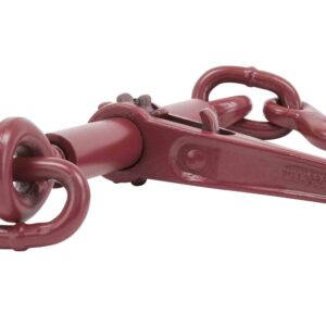 Mytee Products (2 Pack) Ratchet Chain Binder 1/4" - 5/16" Chain Binders Tie Down Hauling Red