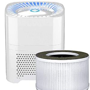 Nispira True HEPA Air Filter Replacement Compatible with hOmeLabs 3-in-1 Compact Ionic HEPA Air Purifier, 2 Packs (NOT COMPATIBLE WITH OTHER BRAND BUT ONLY HOMELABS COMPACT AIR PURIFIER)