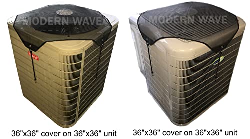 MODERN WAVE Central Air Conditioner Cover for Outside Units 36 x 36 - Top Universal Outdoor AC Cover Defender (Mesh, 36" x 36")