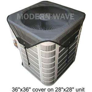 MODERN WAVE Central Air Conditioner Cover for Outside Units 36 x 36 - Top Universal Outdoor AC Cover Defender (Mesh, 36" x 36")