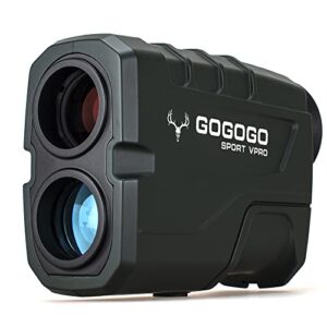 gogogo sport vpro green hunting rangefinder -1200 yards laser range finder for hunting and golf with speed, slope, scan and normal measurements - rechargeable - with usb cable (1200 yard)