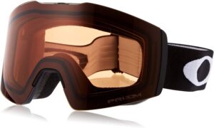 oakley fall line xm snow goggle, mid-sized fit, matte black/prizm snow sapphire irid, medium