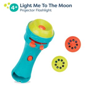 B. toys- Light Me To The Moon - Blue- Pretend Play Projector Flashlight – 2 Image Reels – Planet & Alien Projections- Space Toys For Kids – 4 Years +