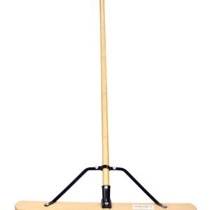 24'' RK Safety Wooden Push Broom with Brace and Bamboo Handle (Pack of 6)