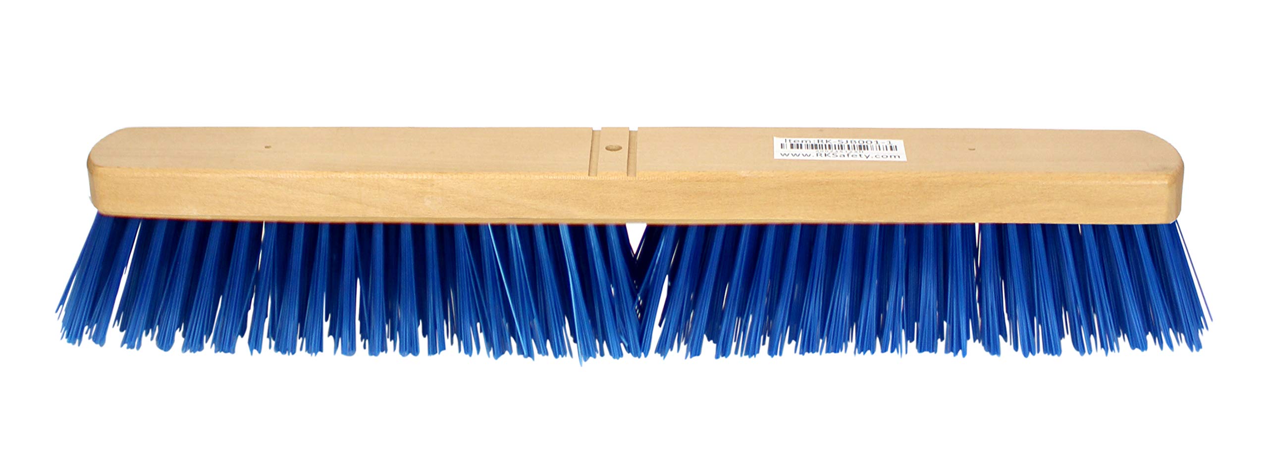 24'' RK Safety Wooden Push Broom with Brace and Bamboo Handle (Pack of 6)