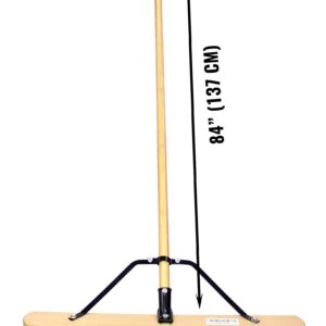 24'' RK Safety Wooden Push Broom with Brace and Bamboo Handle (Pack of 6)