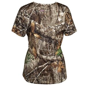 HABIT Women's Doss Cabin Short Sleeve Camo Tee, X-Large, Realtree Edge