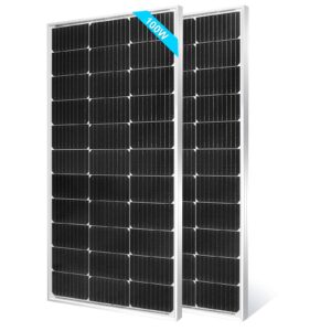 sungoldpower 2pcs 100w solar panel monocrystaline solar panel module grade a solar cell,black,sg200wm