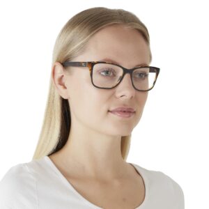 Coach HC6129 Prescription Eyewear Frames, Black Tortoise Laminate/Demo Lens, 54 mm