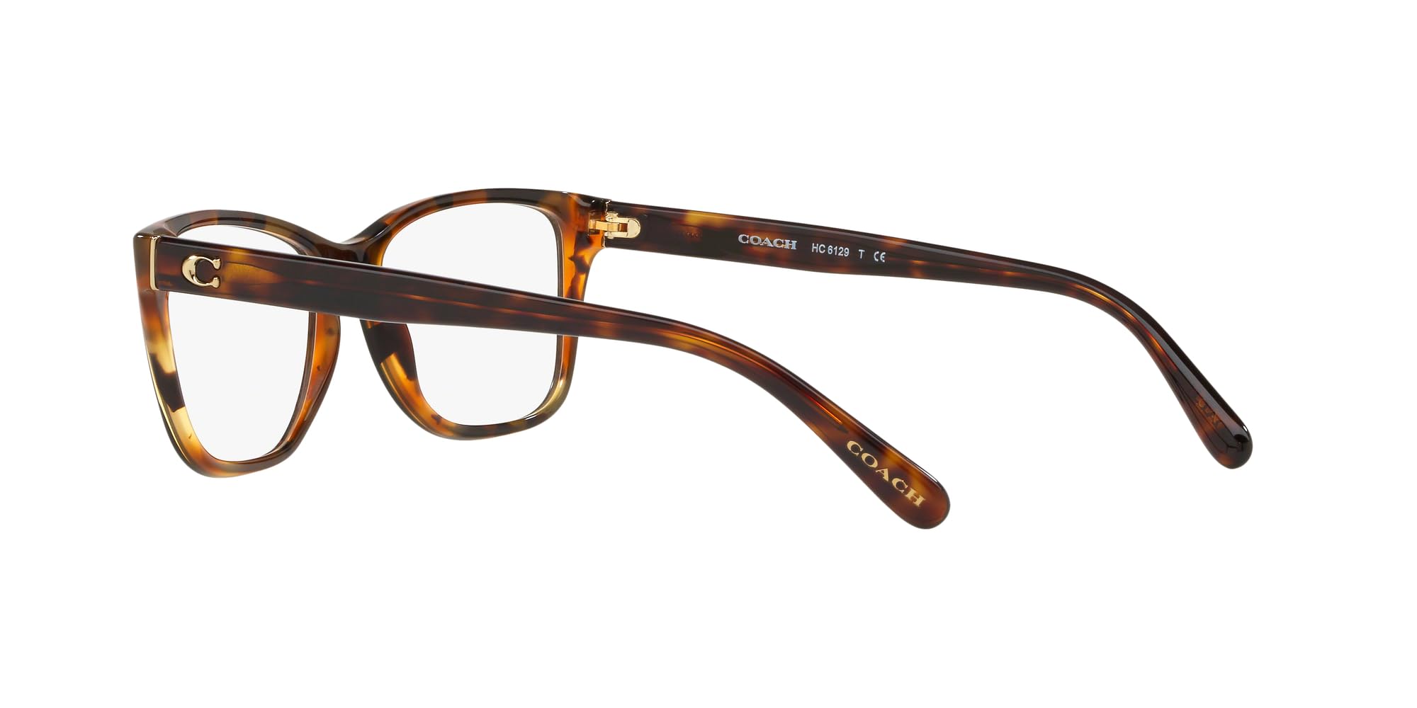 Coach HC6129 Prescription Eyewear Frames, Black Tortoise Laminate/Demo Lens, 54 mm