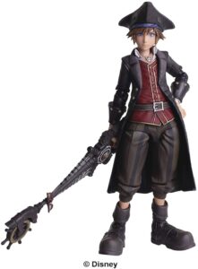 square enix kingdom hearts iii: sora (pirate version) bring arts action figure, multicolor