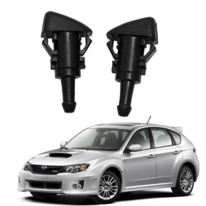 zhptam fit for 2008-2014 subaru impreza washer nozzle, front windshield washer nozzle wiper spray jet kit fit for subaru impreza, wrx, sti (2008-2014) - replaces oem # 86636fg051, 86636fg050-2 pack