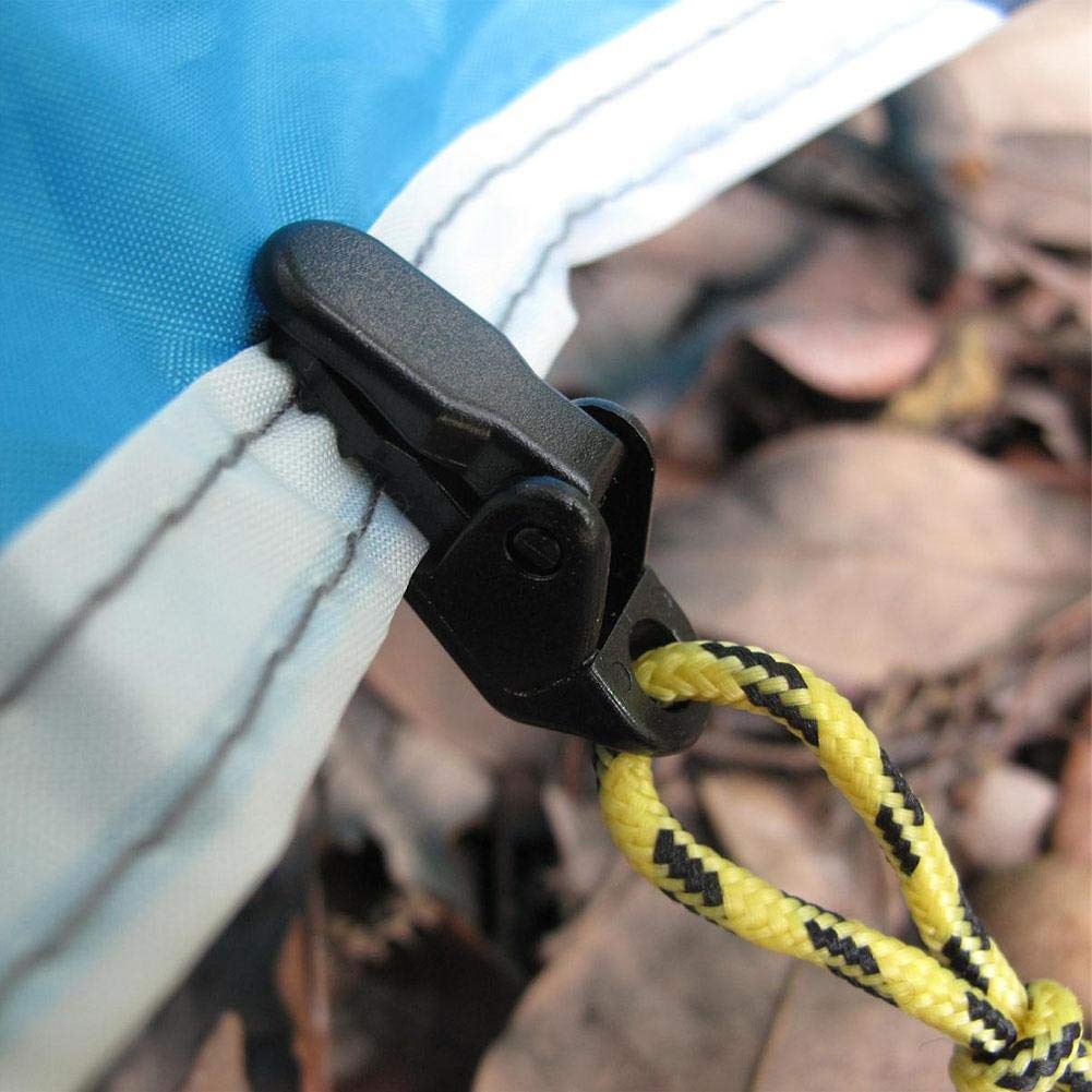 Clamp Tarp Clips,10 Pcs Camping Tent Snaps Awning Canopy Clip Clamp Kit Tarp Clips Snap Hangers Tighten Tool for Outdoors,Garden