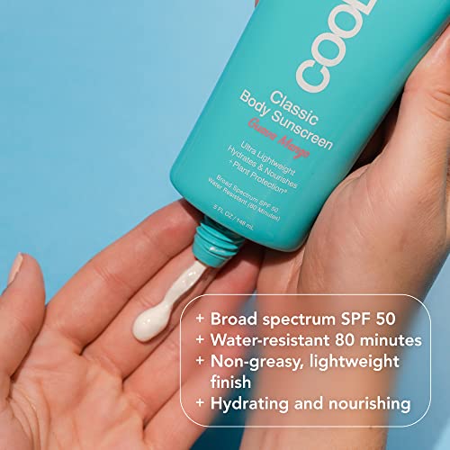 COOLA Organic Sunscreen SPF 50 Sunblock Body Lotion, Dermatologist Tested Skin Care for Daily Protection, Vegan and Gluten Free, Guava Mango, 5 Fl Oz