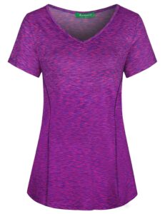 kimmery womens workout tops for women tops for women casual summer tops athletic tops for women yoga tops summer shirts purple pink xxl