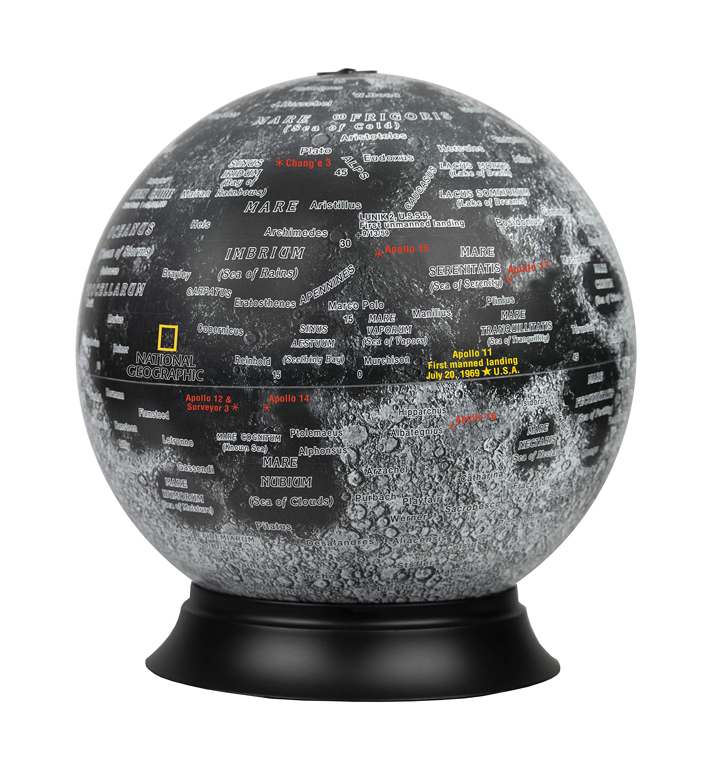 Replogle Globes National Geographic Illuminated Moon Globe, 12"