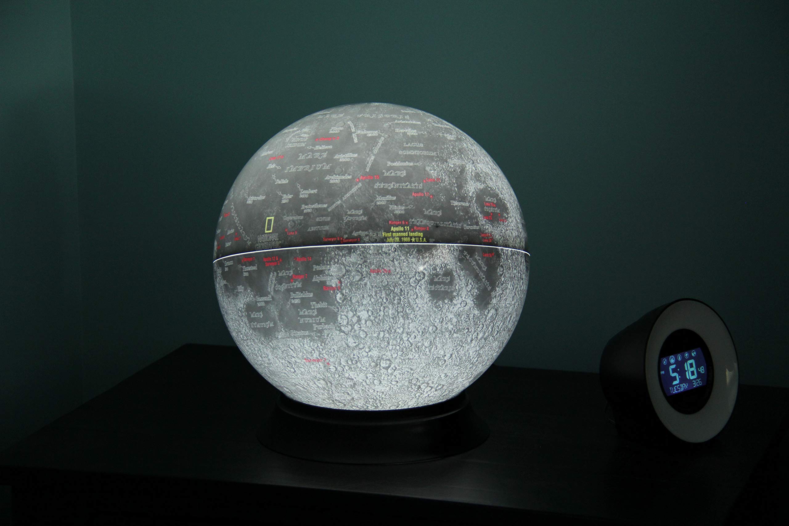 Replogle Globes National Geographic Illuminated Moon Globe, 12"