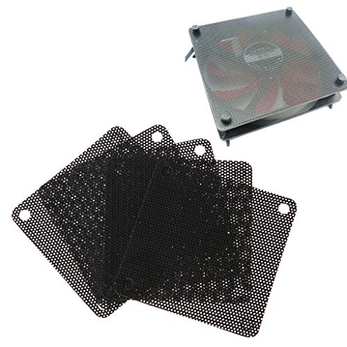 Tebatu PVC Fan Dust Filter PC Dustproof Case Cuttable Computer Mesh Cover 60mm Mesh Black