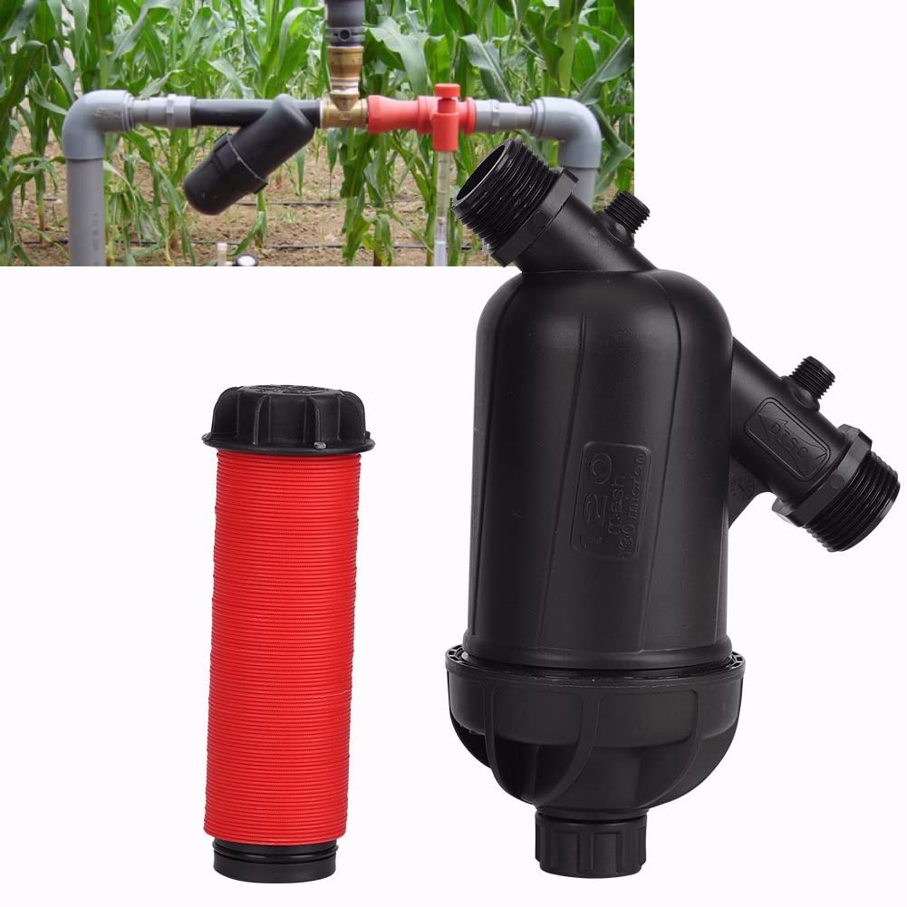 120 Mesh 130 Level Drip Irrigation Filter Strainer High Precision Drip Irrigation Disc Filter Lawn Water Sprinkler Irrigation System for Drip Irrigation Agriculture Garden Lawn Watering