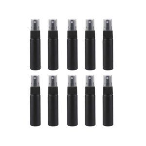 constore 10ml matt black frosted glass spray bottle fine mist atomizers empty refillable sample perfume vials travel portable sample cosmetic container with black sprayer-10 pack