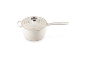 le creuset enameled cast iron signature saucepan, 2.25 qt., meringue