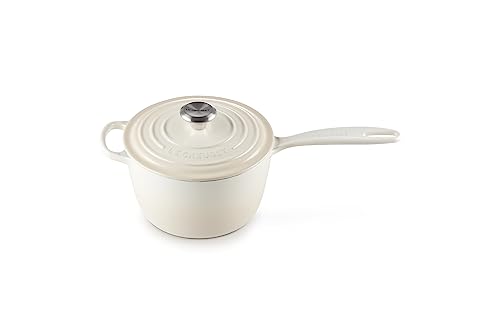 Le Creuset Enameled Cast Iron Signature Saucepan, 2.25 qt., Meringue