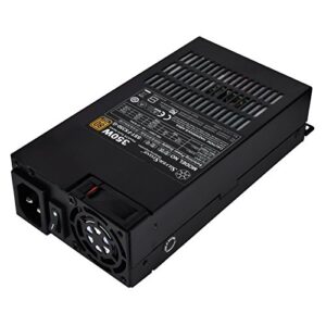 silverstone technology 350 watt flex atx power supply with fixed cables and 80 plus gold with 6pin pcie connector sst-fx350-g-usa, black（lead-free paint）