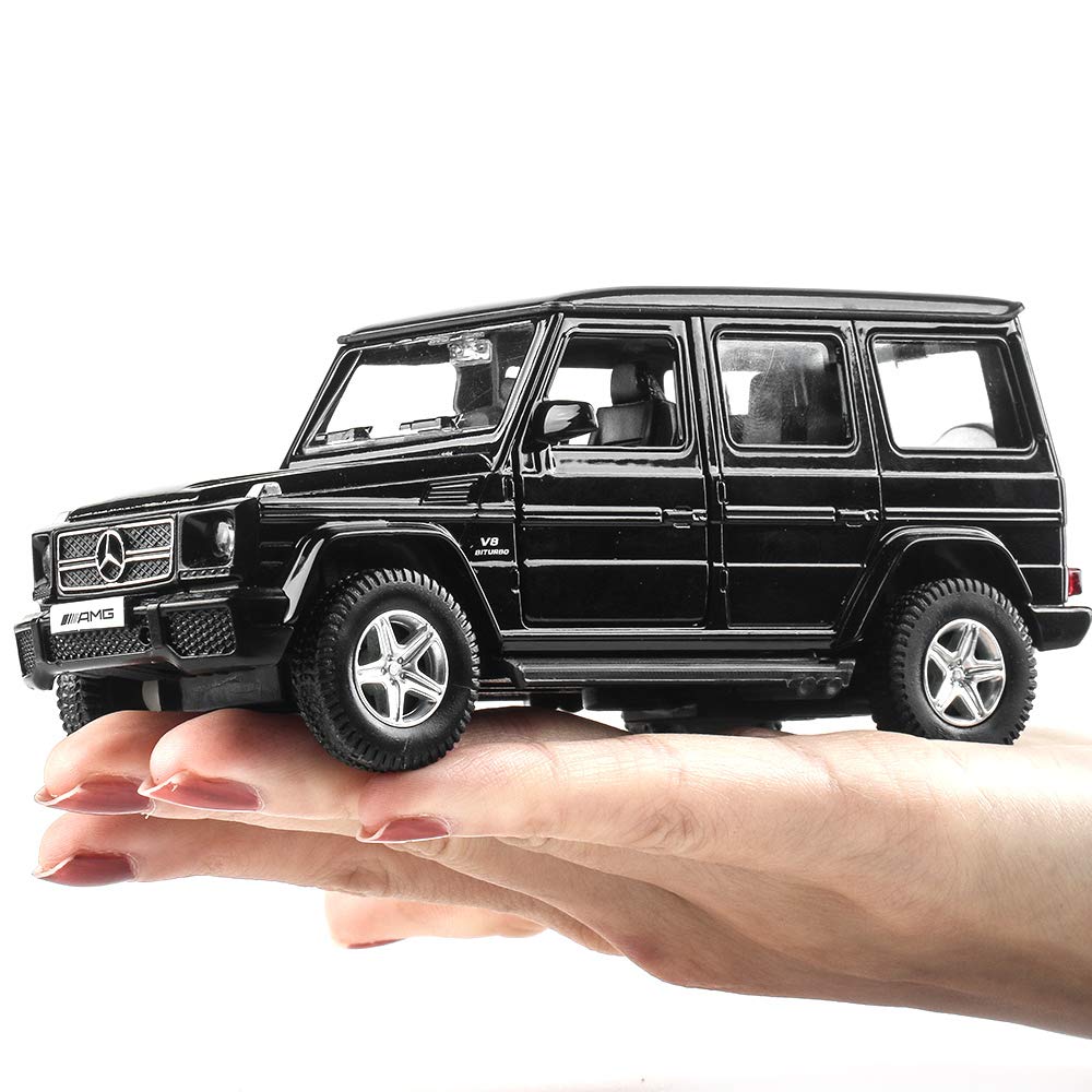 TGRCM-CZ 1/36 Scale G63 Casting Car Model, Zinc Alloy G Wagon Toy Car for Kids, Pull Back Vehicles Toy Car for Toddlers Kids Boys Girls Gift (Black)