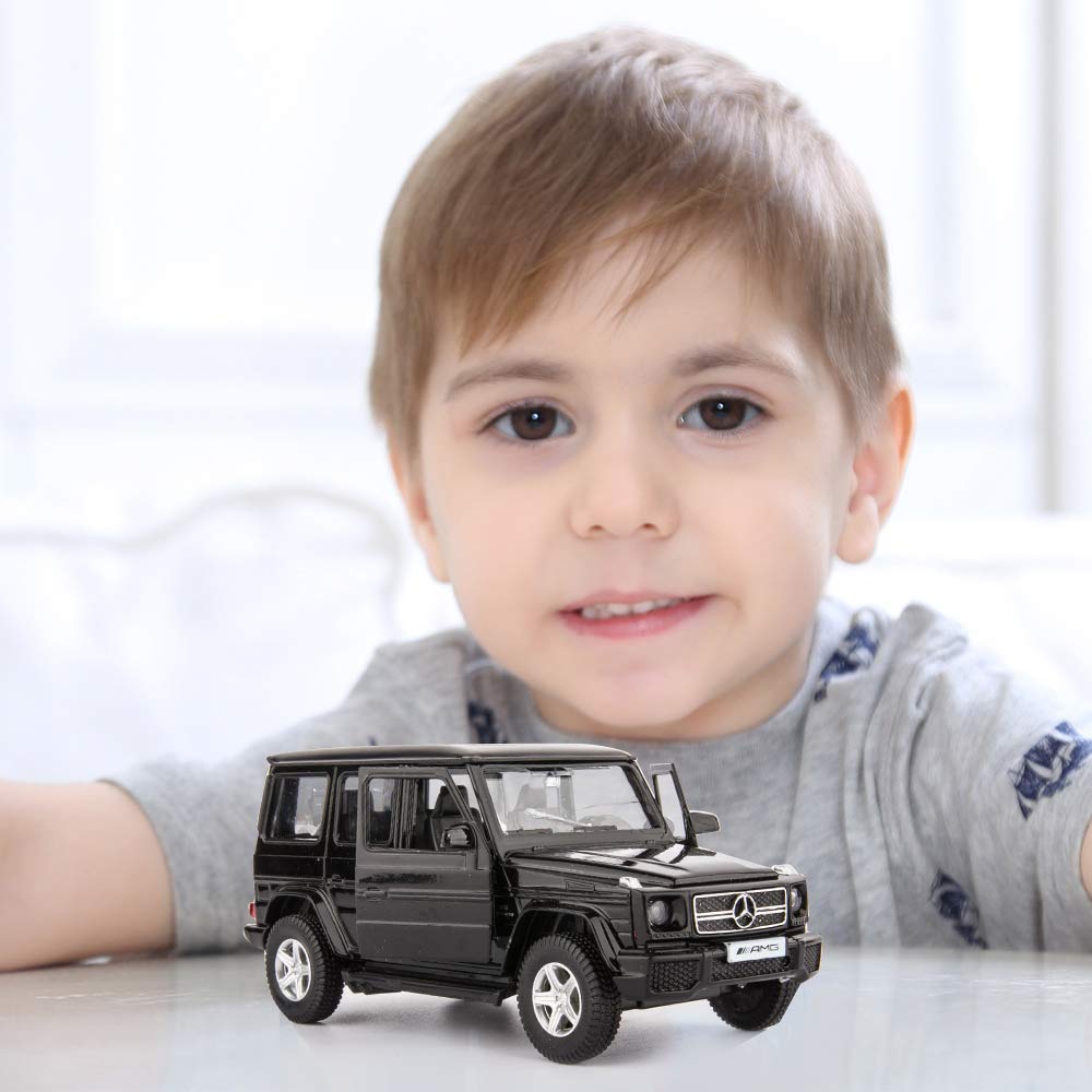 TGRCM-CZ 1/36 Scale G63 Casting Car Model, Zinc Alloy G Wagon Toy Car for Kids, Pull Back Vehicles Toy Car for Toddlers Kids Boys Girls Gift (Black)